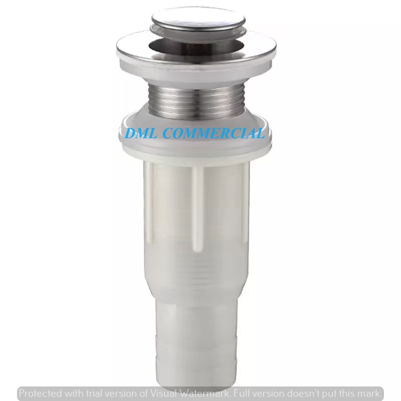 (DML-9002) 1 PC Short Stainless/PVC Flap Sink Drain (NON-OVERFLOW ...