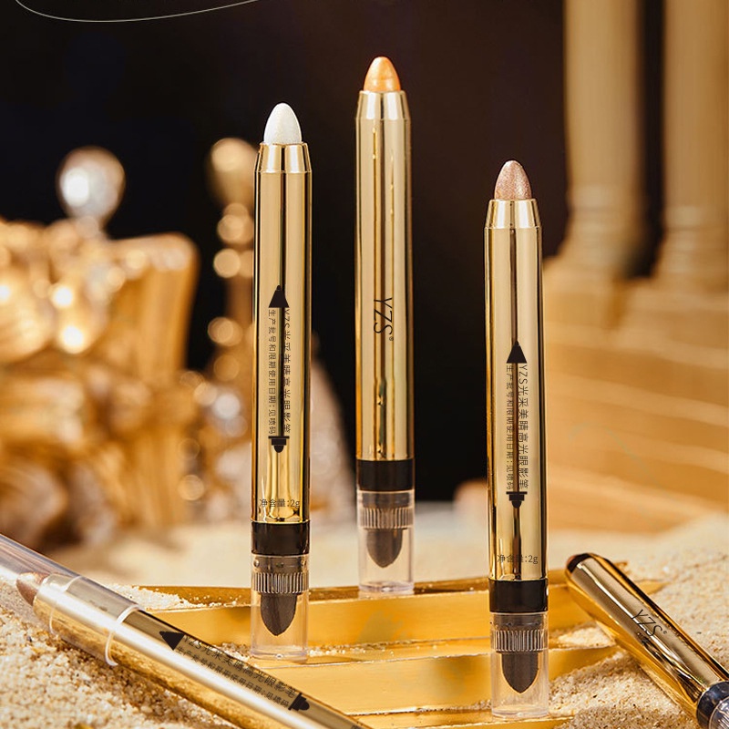 Highlight Pearlescent Double-ended Eyeshadow Stick Waterproof Non ...