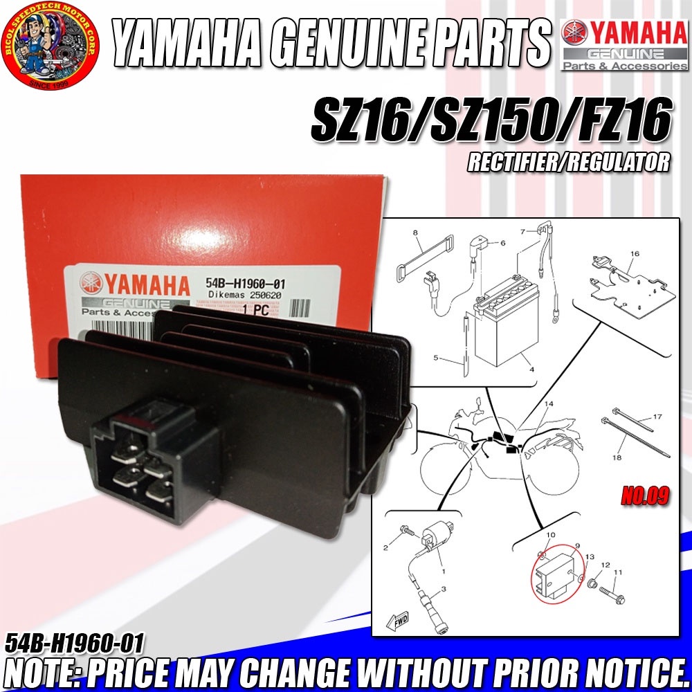 YAMAHA SZ16/SZ150/FZ16/YZF-R15 V2 RECTIFIER / REGULATOR 4 PIN (YGP ...