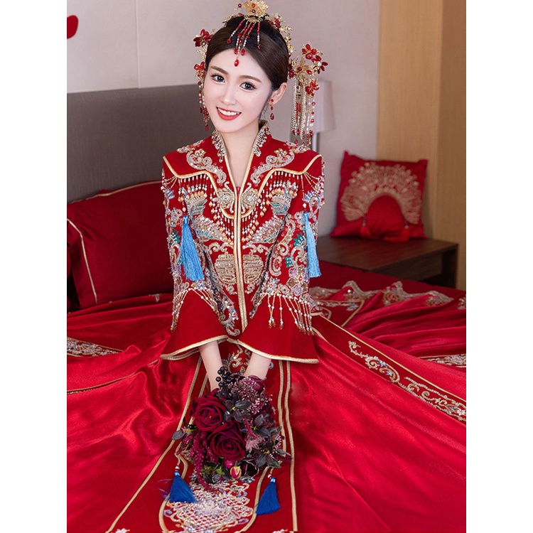 High-End Xiuhe Dress Bride 2022 New Style Luxury Wedding Toast Chinese ...