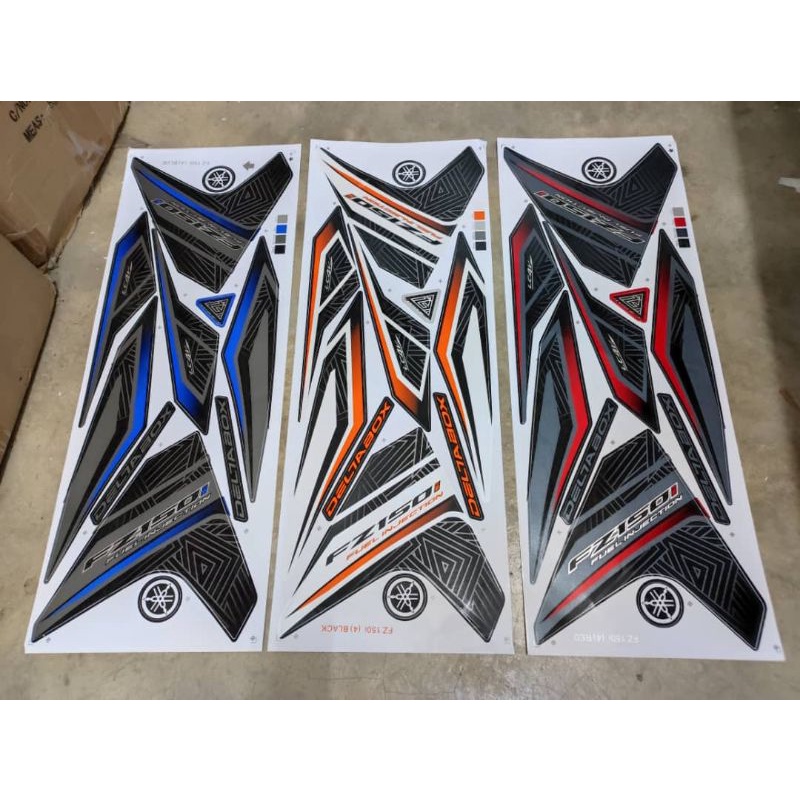 Stiker sticker body stripe cover set (4) yamaha fz150 fz150i fz 150i ...
