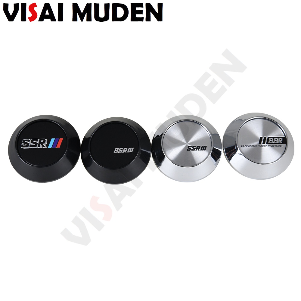 4PCS OD 68MM / ID 62MM Sport Rim Cap SSR Logo Sticker Wheel Cover Cap ...