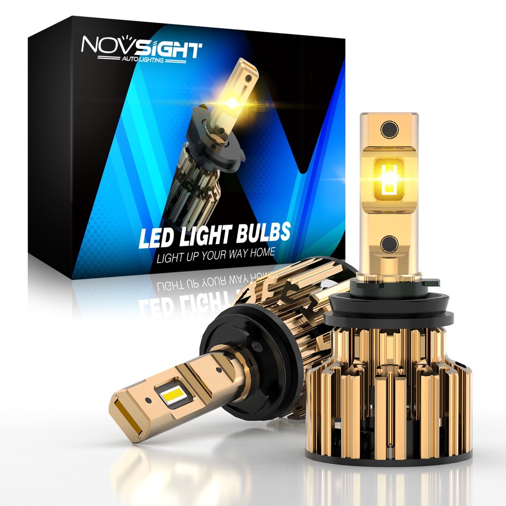 Novsight F03Y 3000K yellow light Super Bright Car LED Headlight 9005 ...