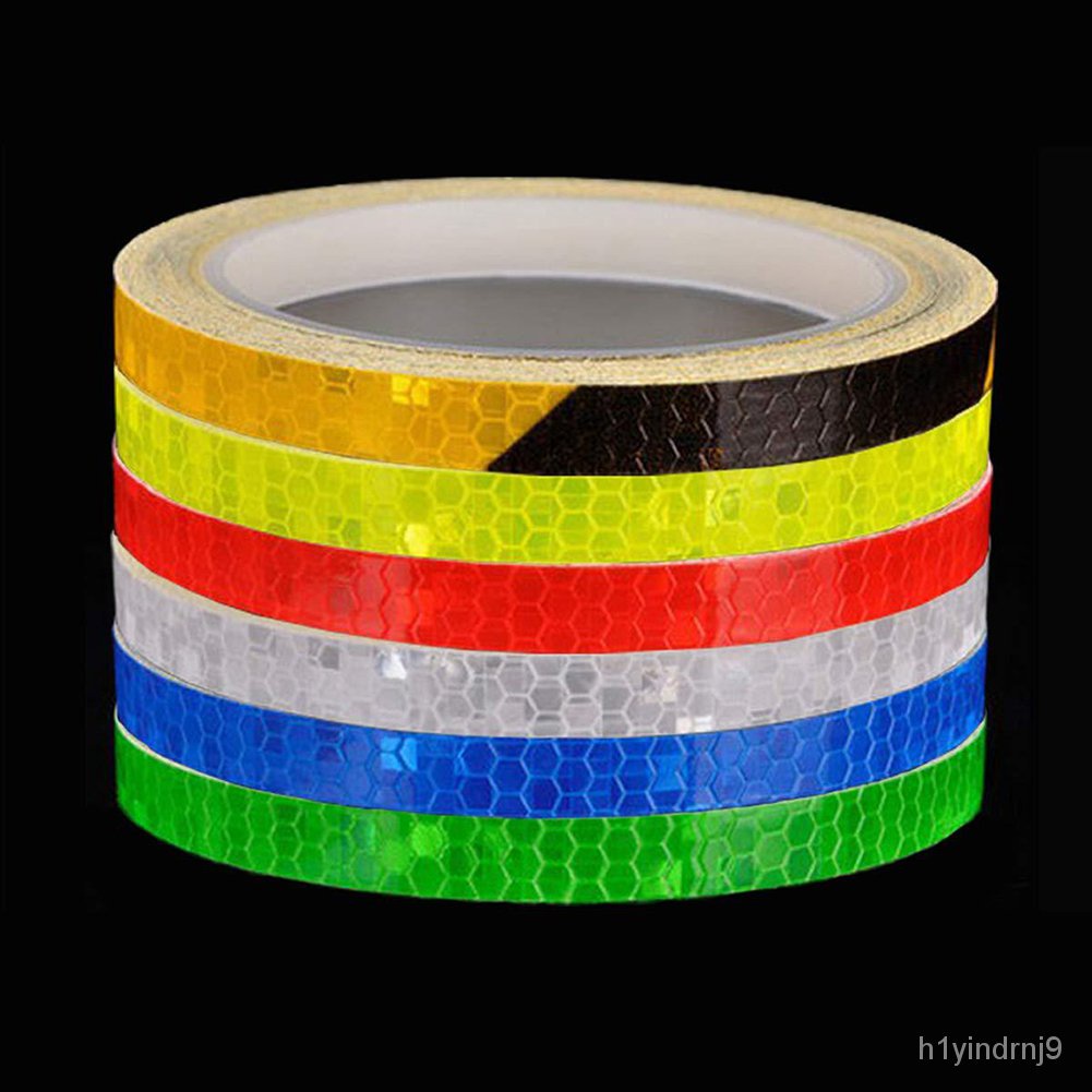 1cm*8m Bike Reflective Warning Stickers Night Conspicuity Reflective ...