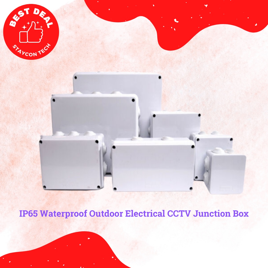 IP65 Waterproof Outdoor Electrical CCTV Enclosure Square Junction Box ...