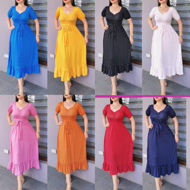 FOLCA MAXIDRESS RUFFLES FIT SMALL TO XL | Shopee Philippines