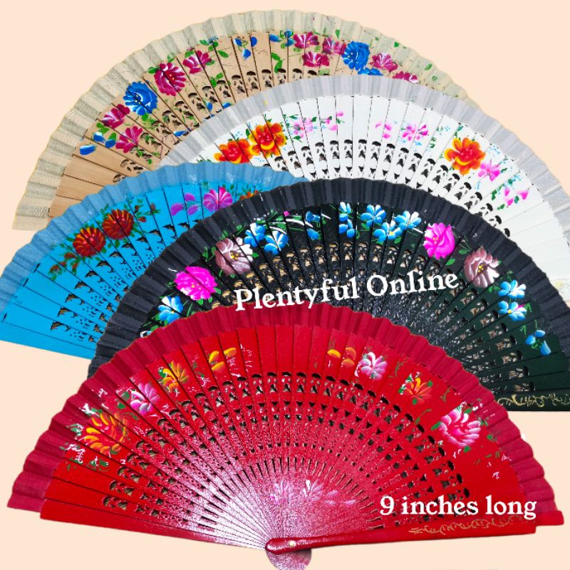 Abaniko o Pamaypay Souvenir /Gifts Spanish Wooden Foldable Fan Elegant ...