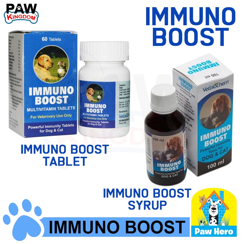 Immuno Boost Multivitamins Powerful Immunity for Dog & Cat (Tablet/Syrup) by PAW HERO | Shopee ...