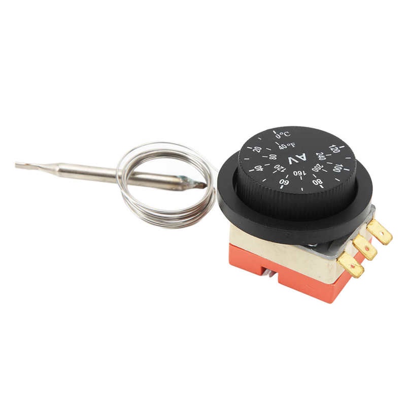 Adjustable Electric Fan Thermostat Switch 3 Pin AC 250V 0-120°C Car ...