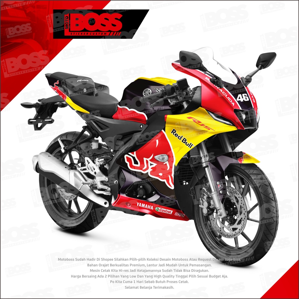Yamaha R15 V4 Full Body Decal Sticker R15 Full Body Striping Sticker ...