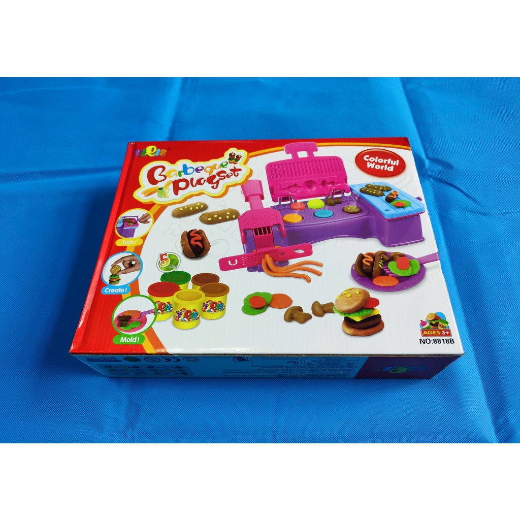 Hamburger Noodle Color Mud Squeezer Set Clay Toy | Shopee Philippines