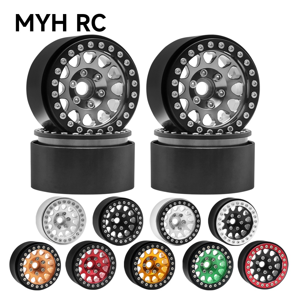 MYHRC 4PCS Metal 1.9 Beadlock Wheel Rim Hub for 1/10 Hsp Redcat Rc4wd WRAITH Tamiya Axial SCX10 ...