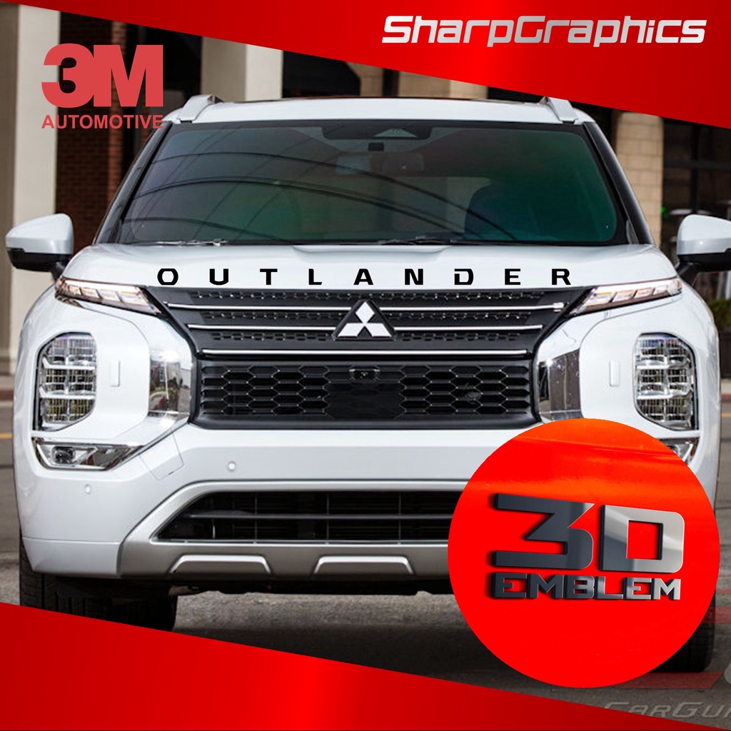 Mitsubishi Outlander 3D Hood Emblem Set | Shopee Philippines