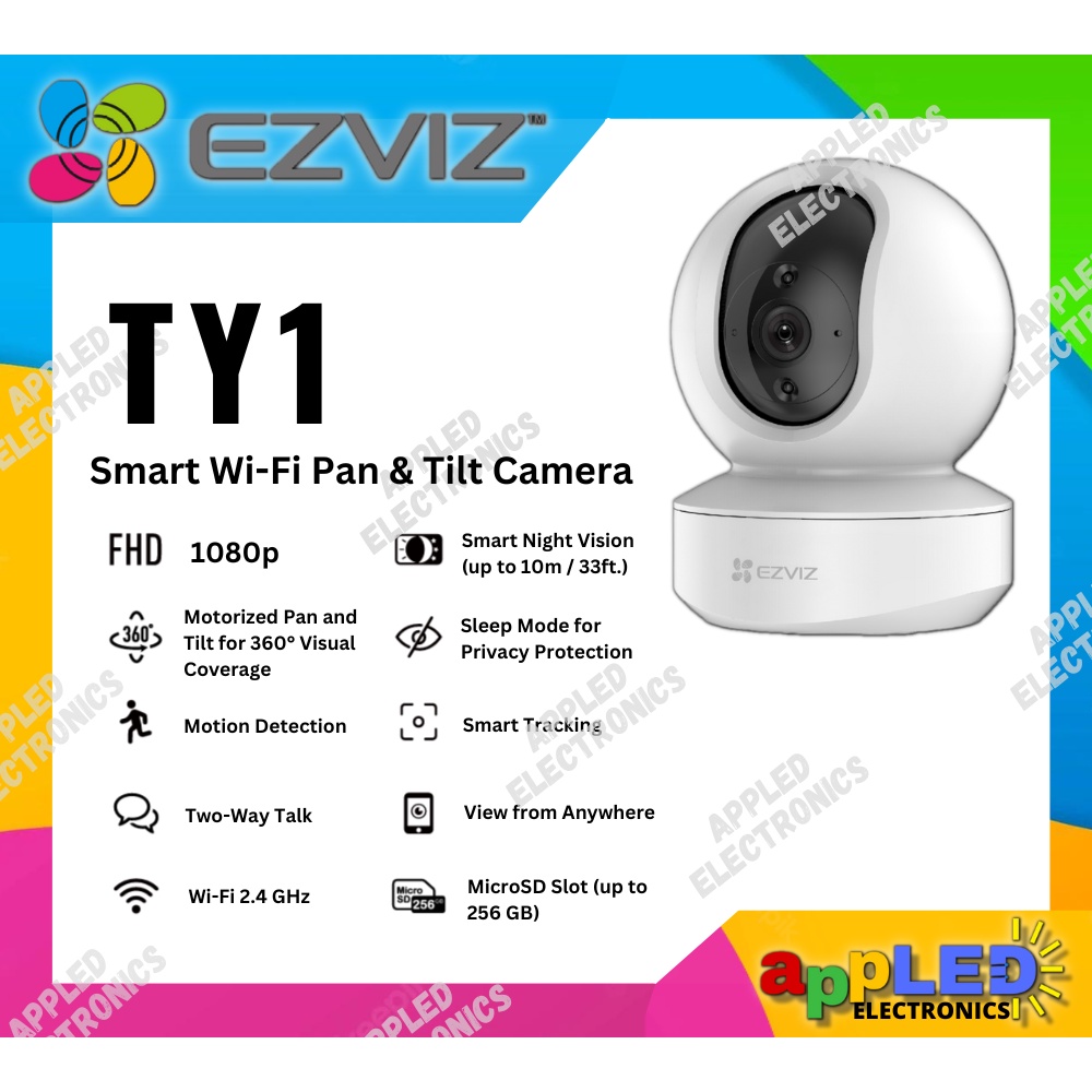 EZVIZ TY1 2MP Smart Wi-Fi Pan & Tilt Camera | Shopee Philippines