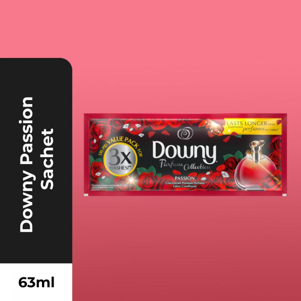 Downy Fabric Conditioner Passion Tripid Pack Sachet 63ml 6s | Shopee ...