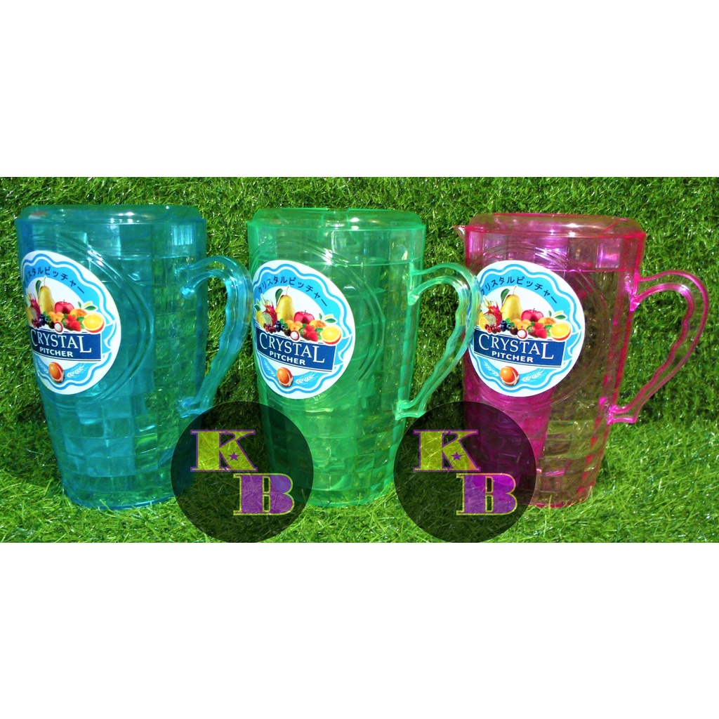 #307 Acrylic Pitcher Set 4 Glasses Crystal Design | Shopee Philippines