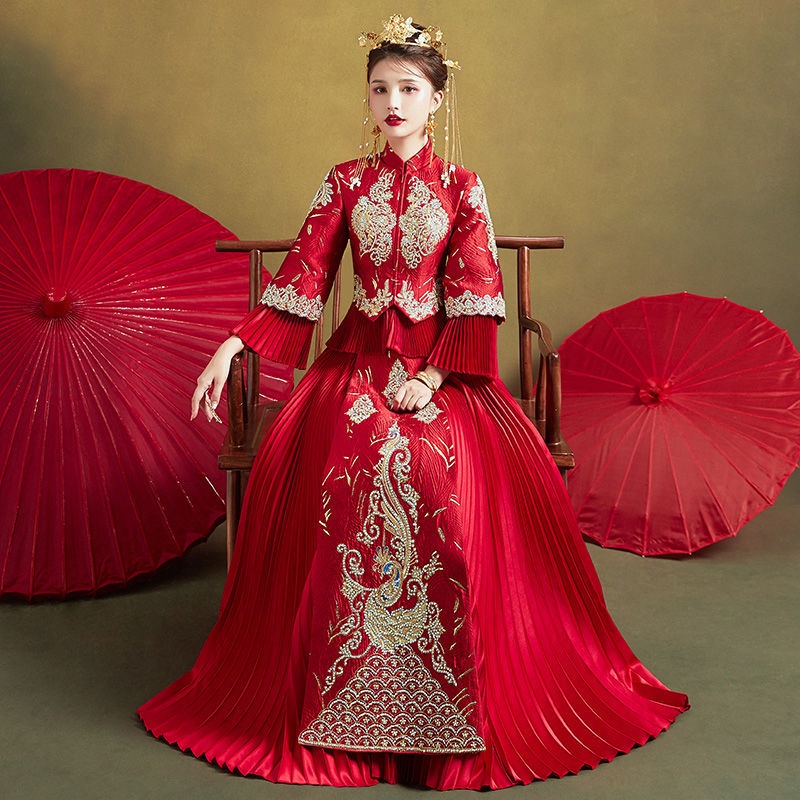 Xiuhe Clothing Bride 2022 New Style Wedding Dress Chinese Bridal Dragon ...