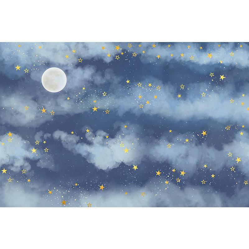 Custom 3D Cloud Starry Sky Wallpaper Starry Moon Mural Kid Bedroom ...
