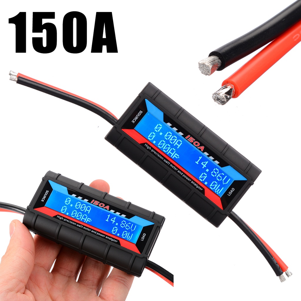 150AMP Watt Meter Solar Wind LCD Power Analyzer Electricity Monitor ...