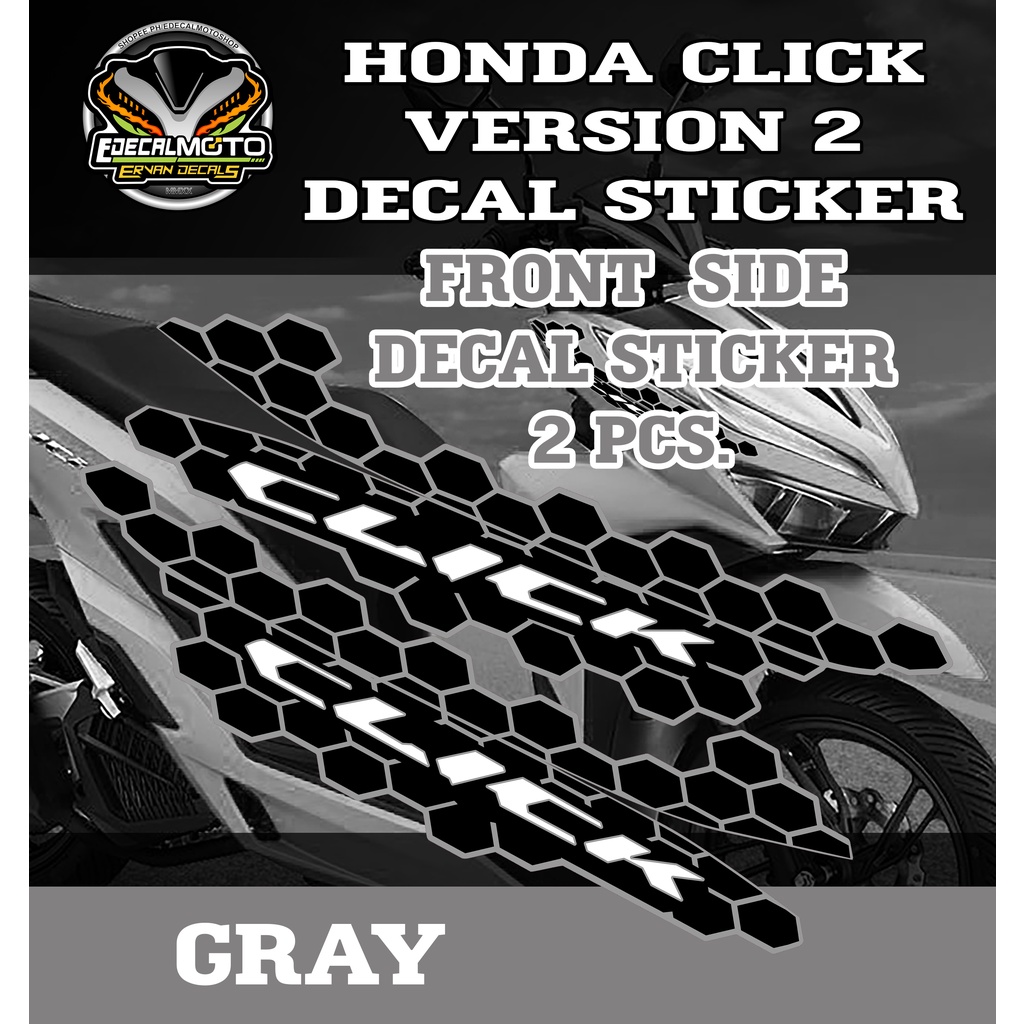 HONDA CLICK 125i \ 150i VERSION 2 SIDE FAIRING VINYL DECAL STICKER ...