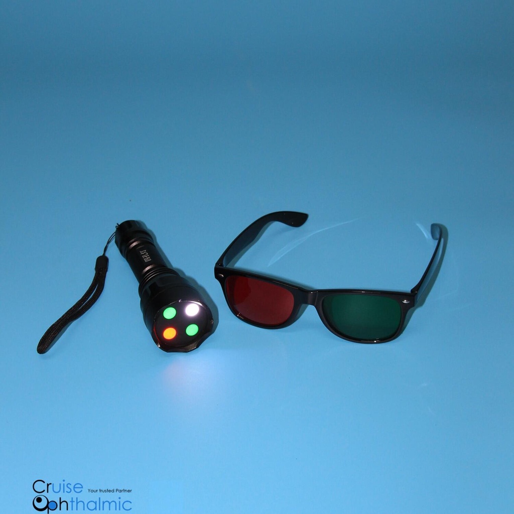 Worth 4 Dot Test Light W4lt With Red Green Glasses Ophthalmic Tester ...