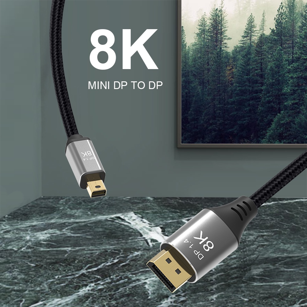 8K Mini Displayport to DisplayPort Bi-direction Conversion cable Mini ...