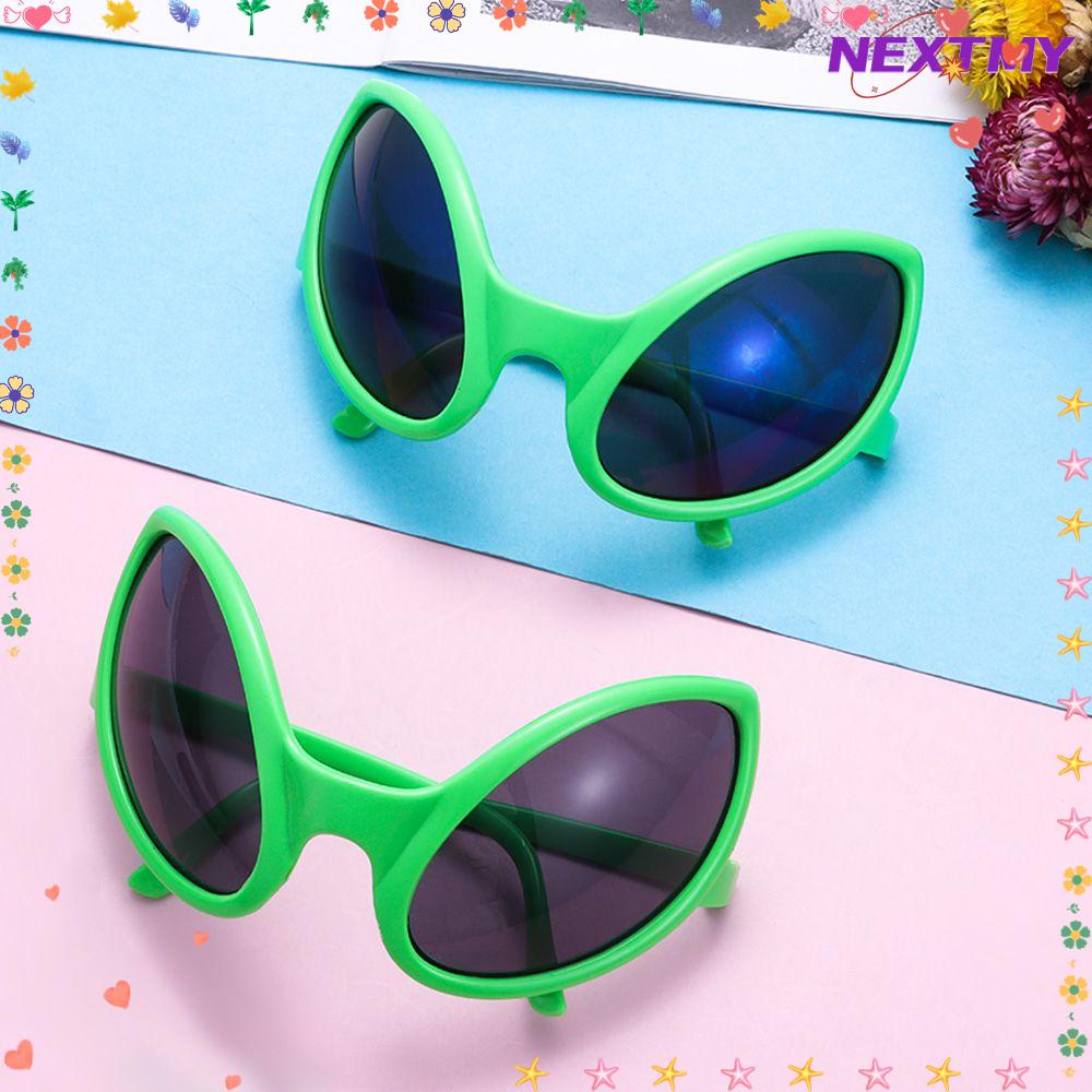 NEXTSHOP Funny Green Alien Glasses Christmas Fancy Dress Aliens Costume ...