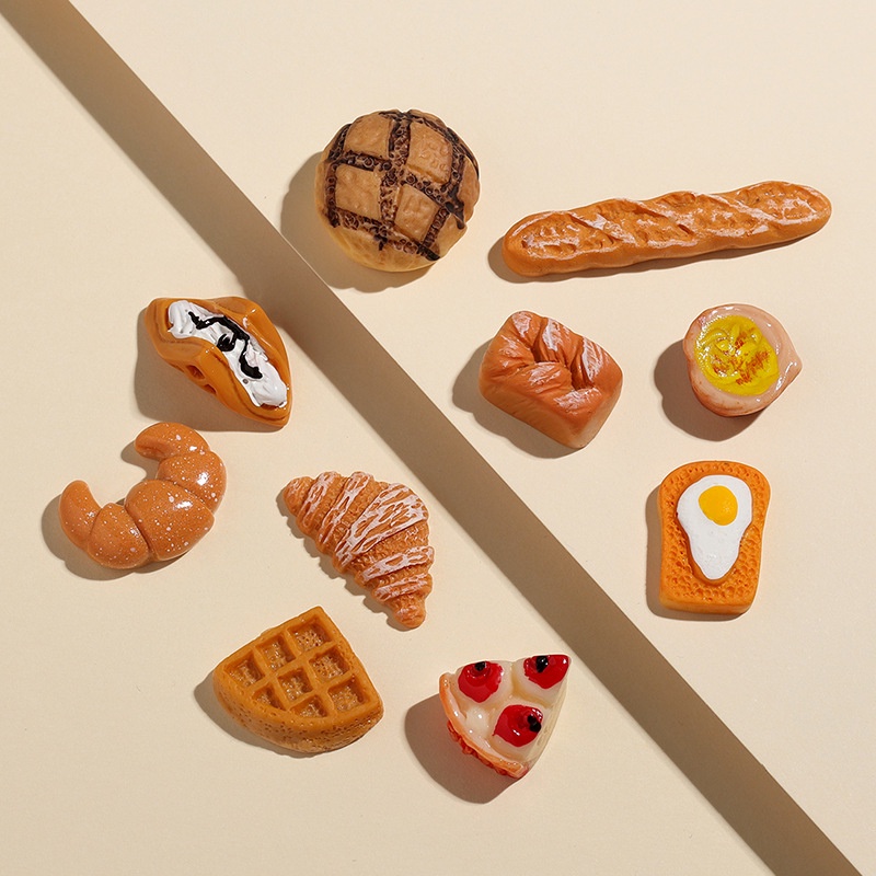 Cute Waffles Food Dessert jibits Bread Jibitz for design Egg Shoe Charm ...