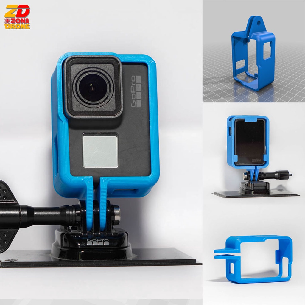 Vertical Mount Frame Gopro Hero 5 Gopro 6 Gopro 7 3D Print | Shopee ...