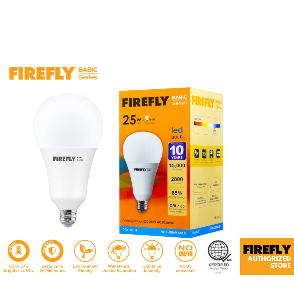 Firefly Basic Series LED Light Bulb Lamp 25w 30w or 35w | Shopee ...