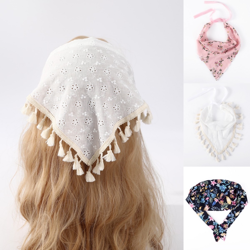 Haimeikang Butterfly Fringe Triangle Headband Cloth Printed Hair ...