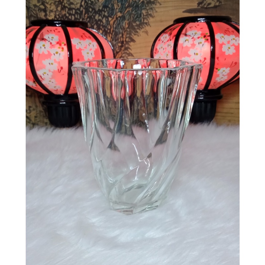 HOYA CRYSTAL SPIRAL GLASS VASE - JAPAN | Shopee Philippines
