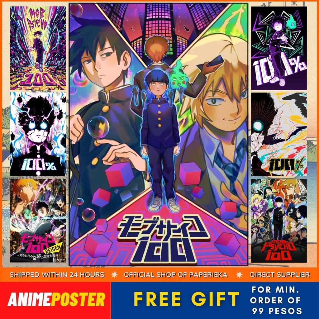 Mob Psycho : Official Anime Poster / Sticker / Laminated Posters ...