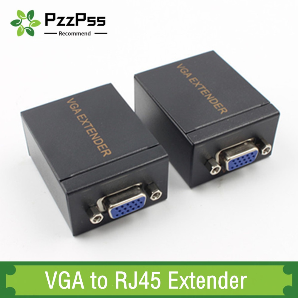 PzzPss 1 Pair Receiver Transmitter VGA to RJ45 Extender Repeater by ...