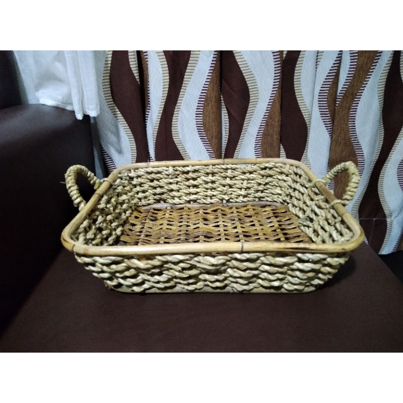 fruit tray native rattan and abaka | Shopee Philippines