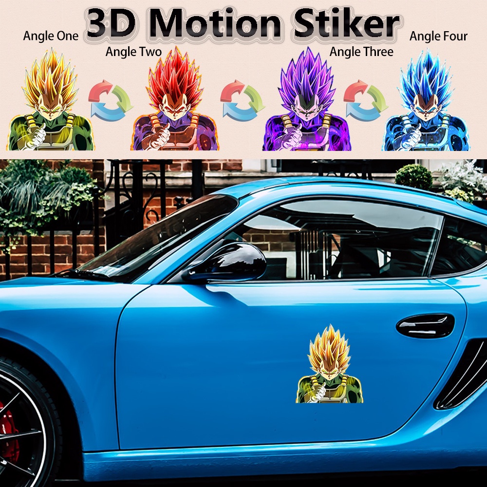 Vegeta 3D Motion Stickers DBZ Self-adhsive Car Stickers Waterproof ...