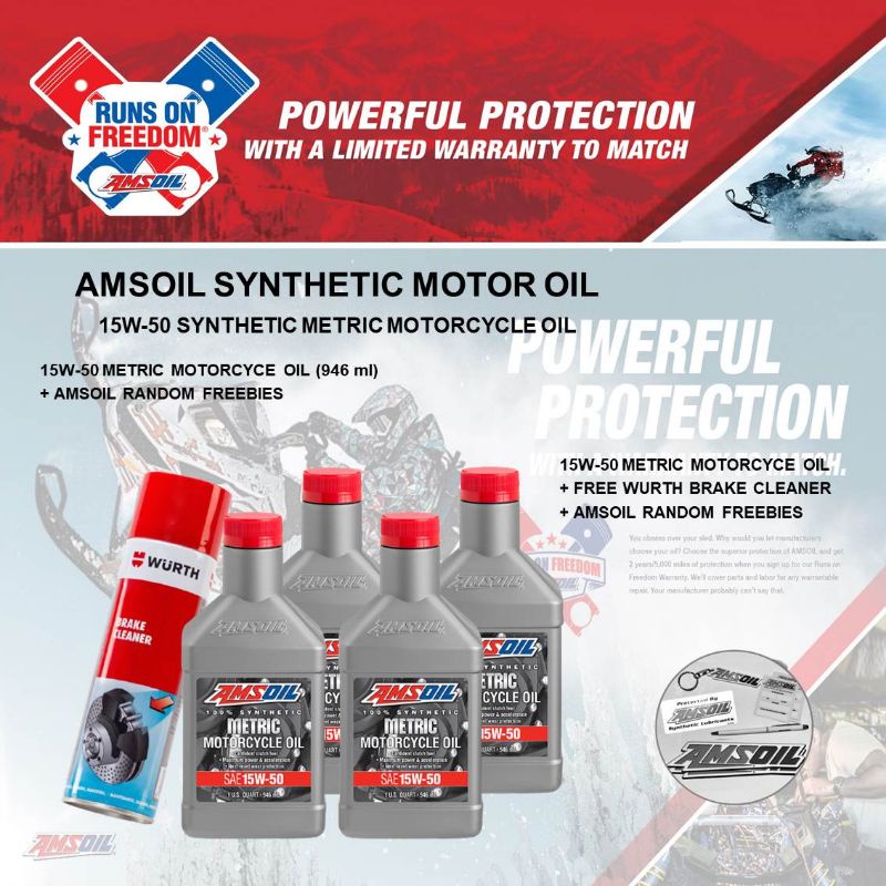 AMSOIL 15W-50 Metric Motorcycle Oil | Shopee Philippines