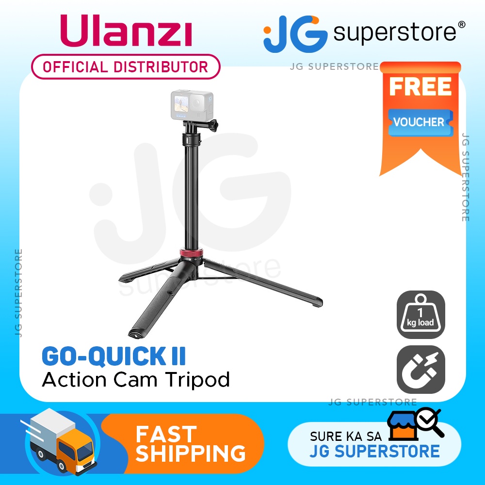 Ulanzi Go-Quick II Tripod Extendable Up to 140cm & 1kg Load w/ Magnetic ...