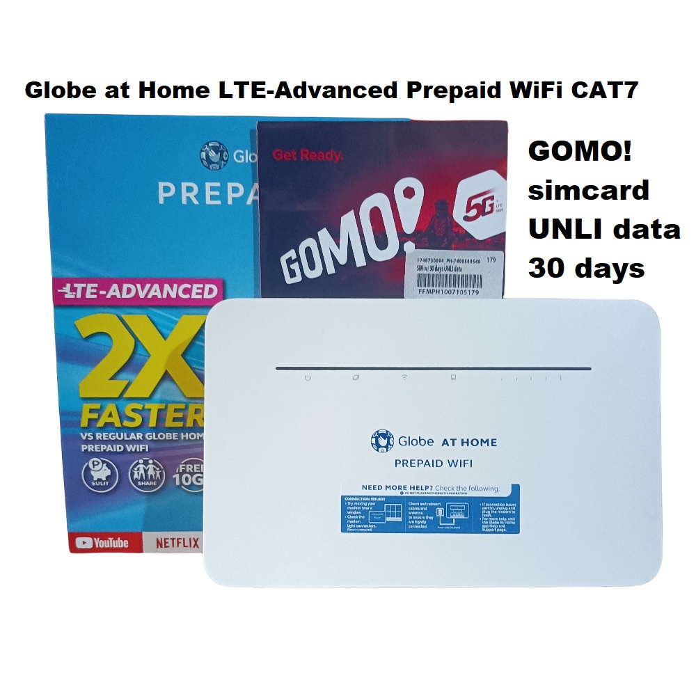 Globe At Home WiFi CAT7 LTE-Advanced (Huawei B535-932) w/ GOMO SIM UNLI data 30 days | Shopee ...