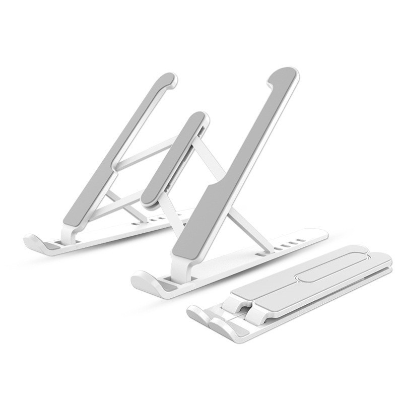 Plastic Foldable Laptop Stand Portable Ventilated Cooling Bracket Riser ...