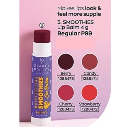 AVON Simply Pretty Moisturizing Smoothies Lip Balm 4g | Shopee Philippines
