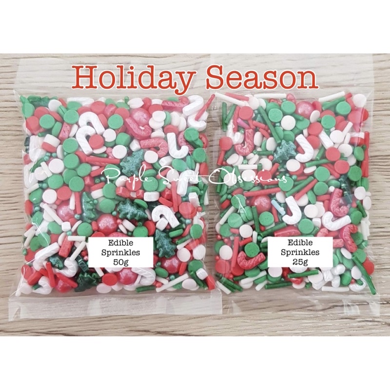 Christmas Sprinkles for Cake Decoration / Edible candy sprinkles in ...
