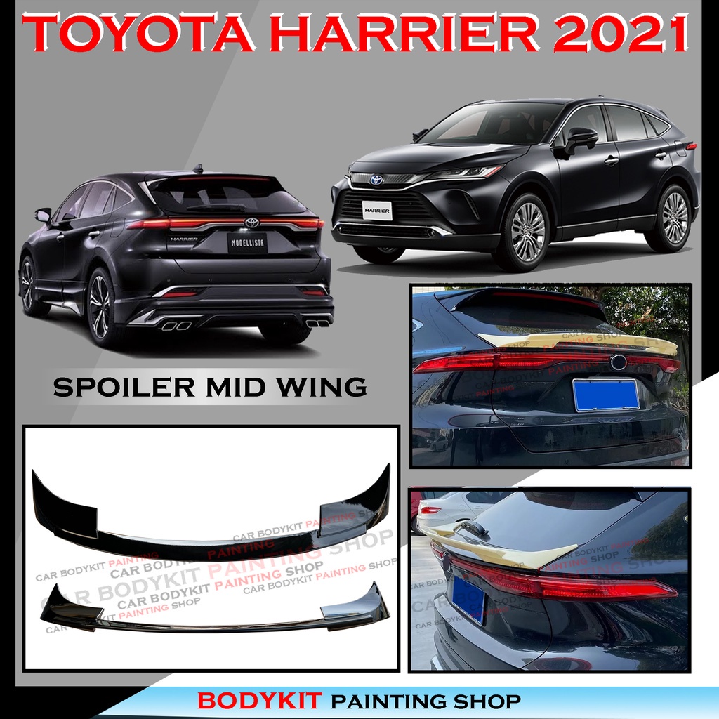 TOYOTA HARRIER 2021 REAR SPOIELR WITH PAINT(PIANO BLACK) ROOF SPOILER ...