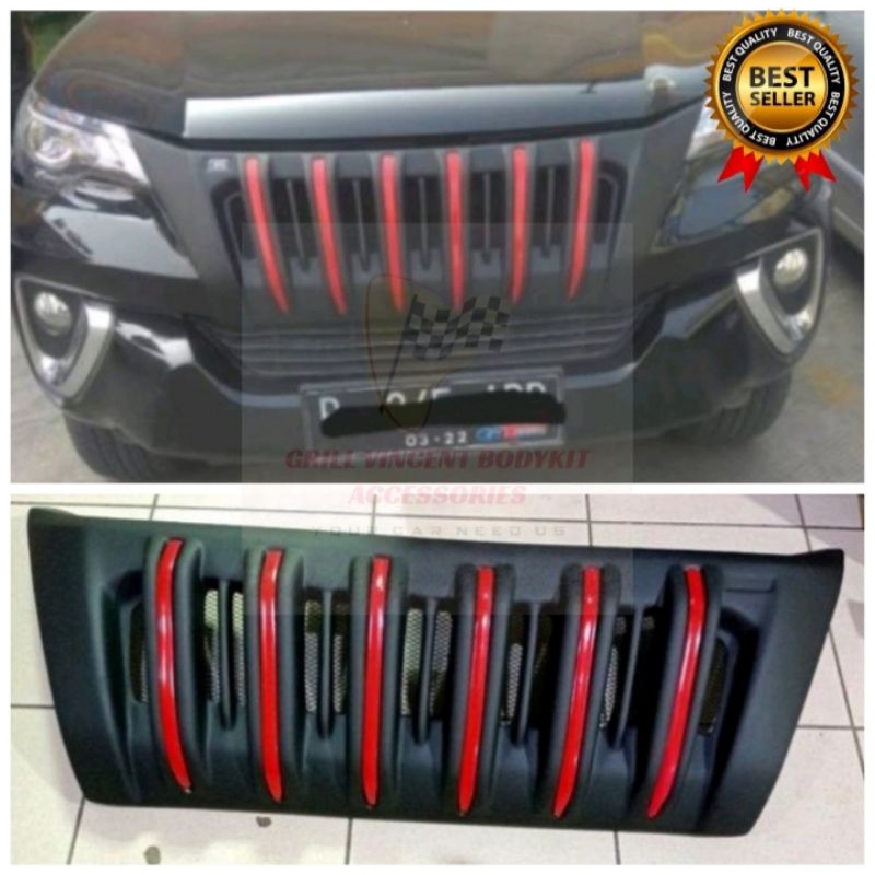 MERAH Grill Apollo all new fortuner VRZ SRZ TRD 2016 2017 2018 2019 ...