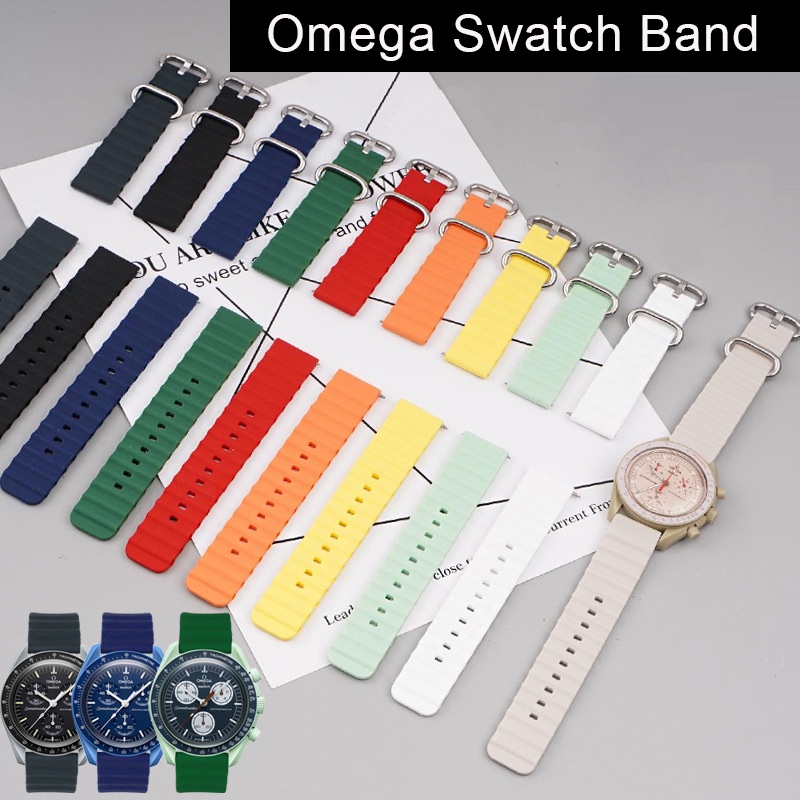 Ocean Silicone Strap for Omega for Swatch Co-Branded Planet Series Moon ...
