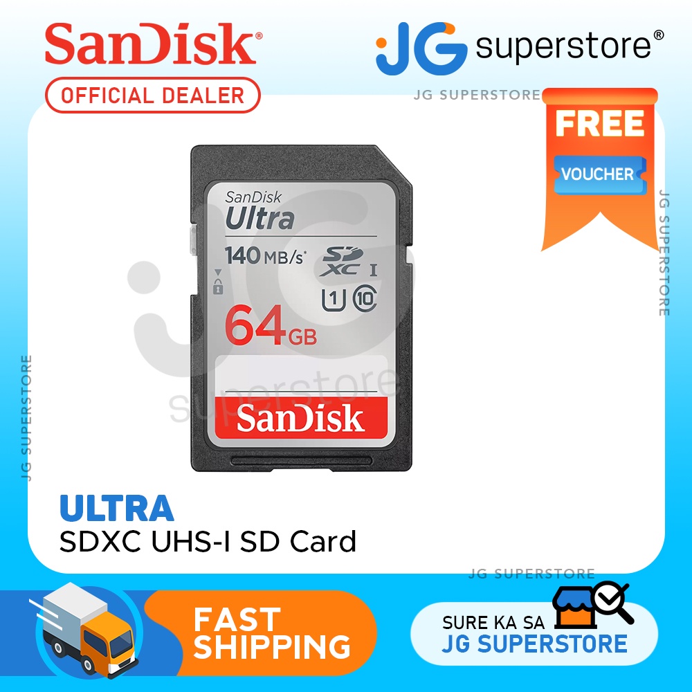 SanDisk Ultra 64GB SD Card SDXC UHS-I Class 10 with 140mb/s Read Speed | SDSDUN4-064G-GN6IN ...