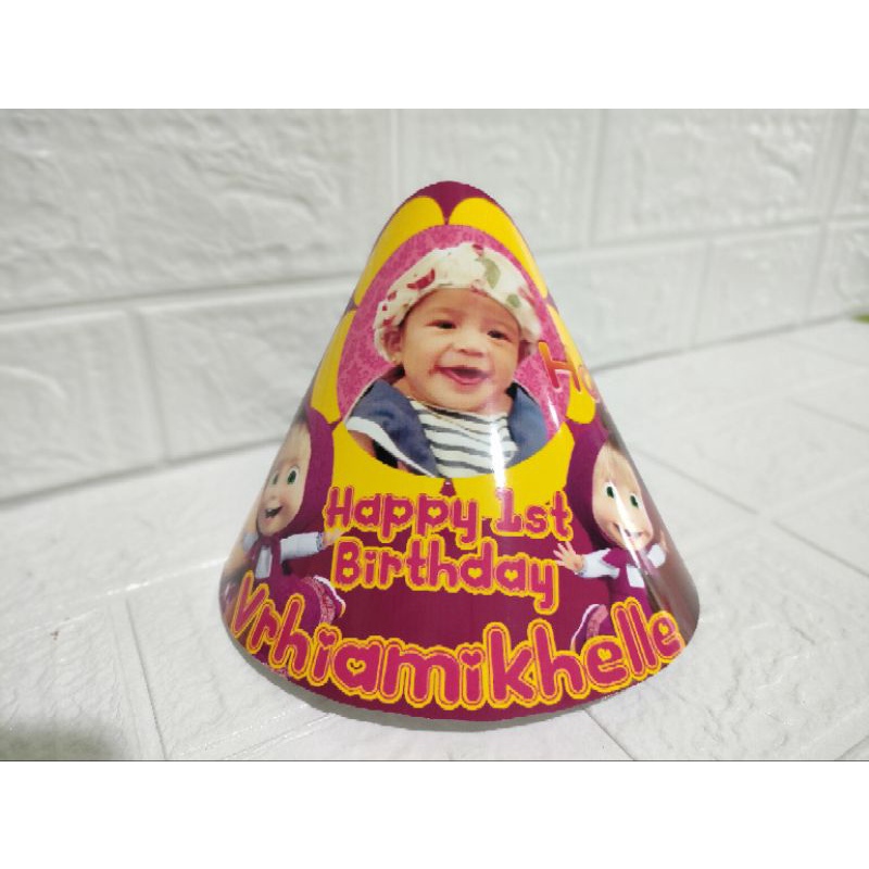 Masha and the bear personalize party hats 5pcs | Shopee Philippines