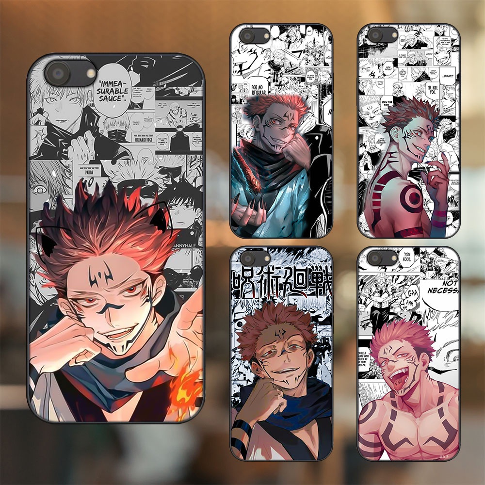 Oppo A83 case with black border printed with Sukuna Jujutsu Kaisen War ...
