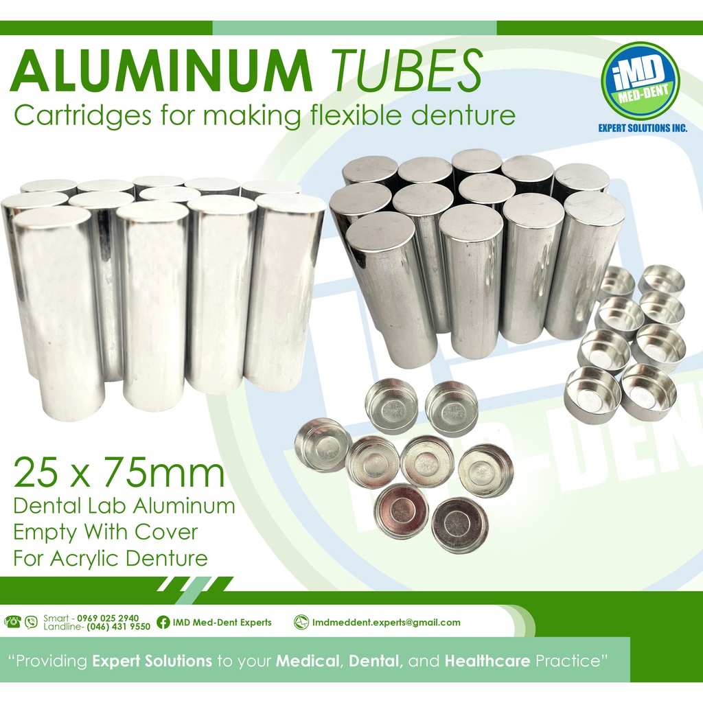 DENTAL ALUMINUM TUBE CARTRIDGES FOR MAKING FLEXIBLE DENTURE | Shopee ...