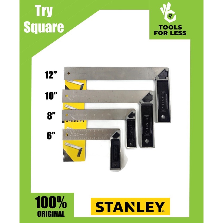 Stanley Try Square 6, 8, 10 & 12 Inches | Shopee Philippines